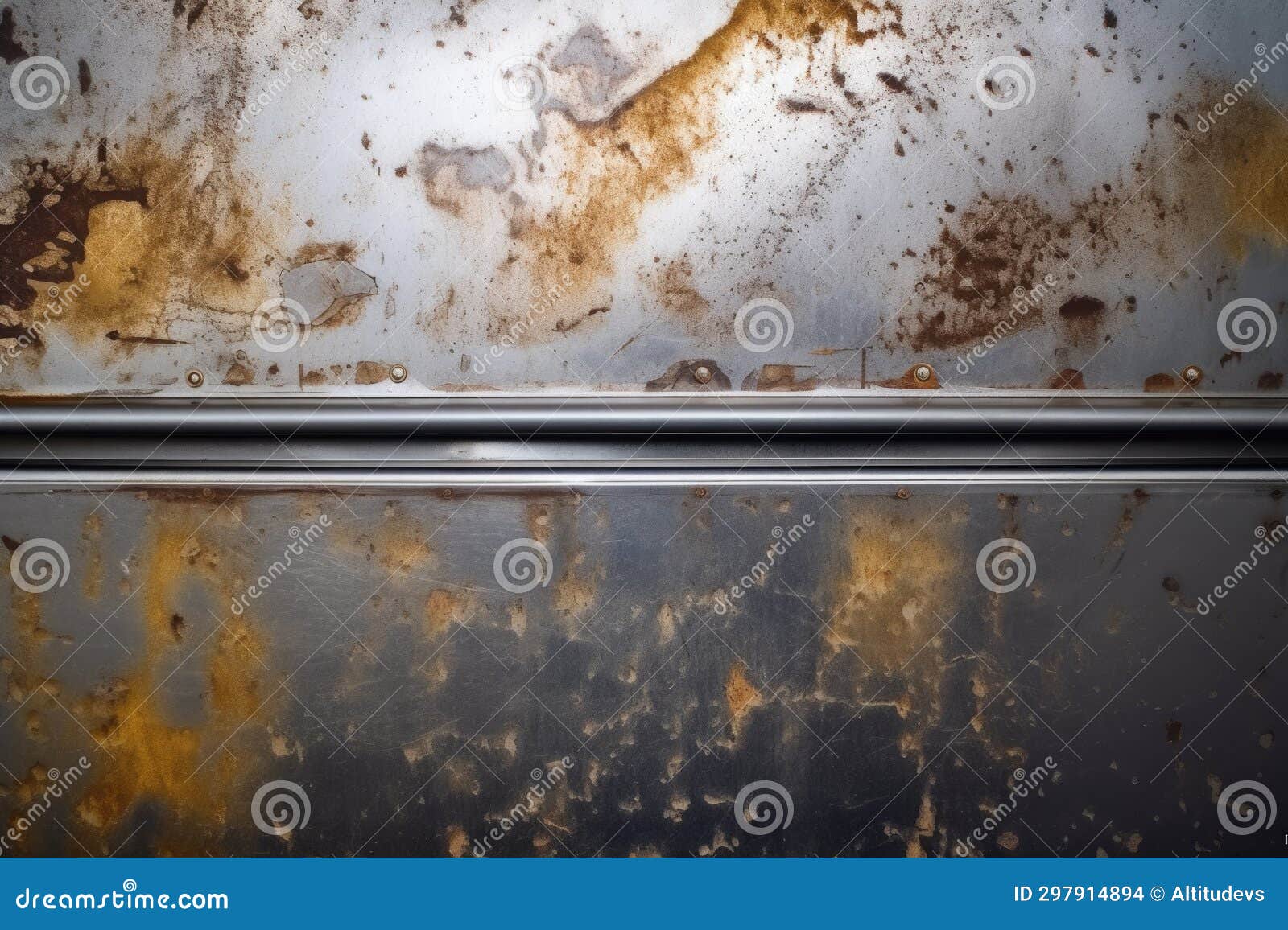 Close Focus on the Scathed Exterior of a Steel Fridge Stock Photo ...