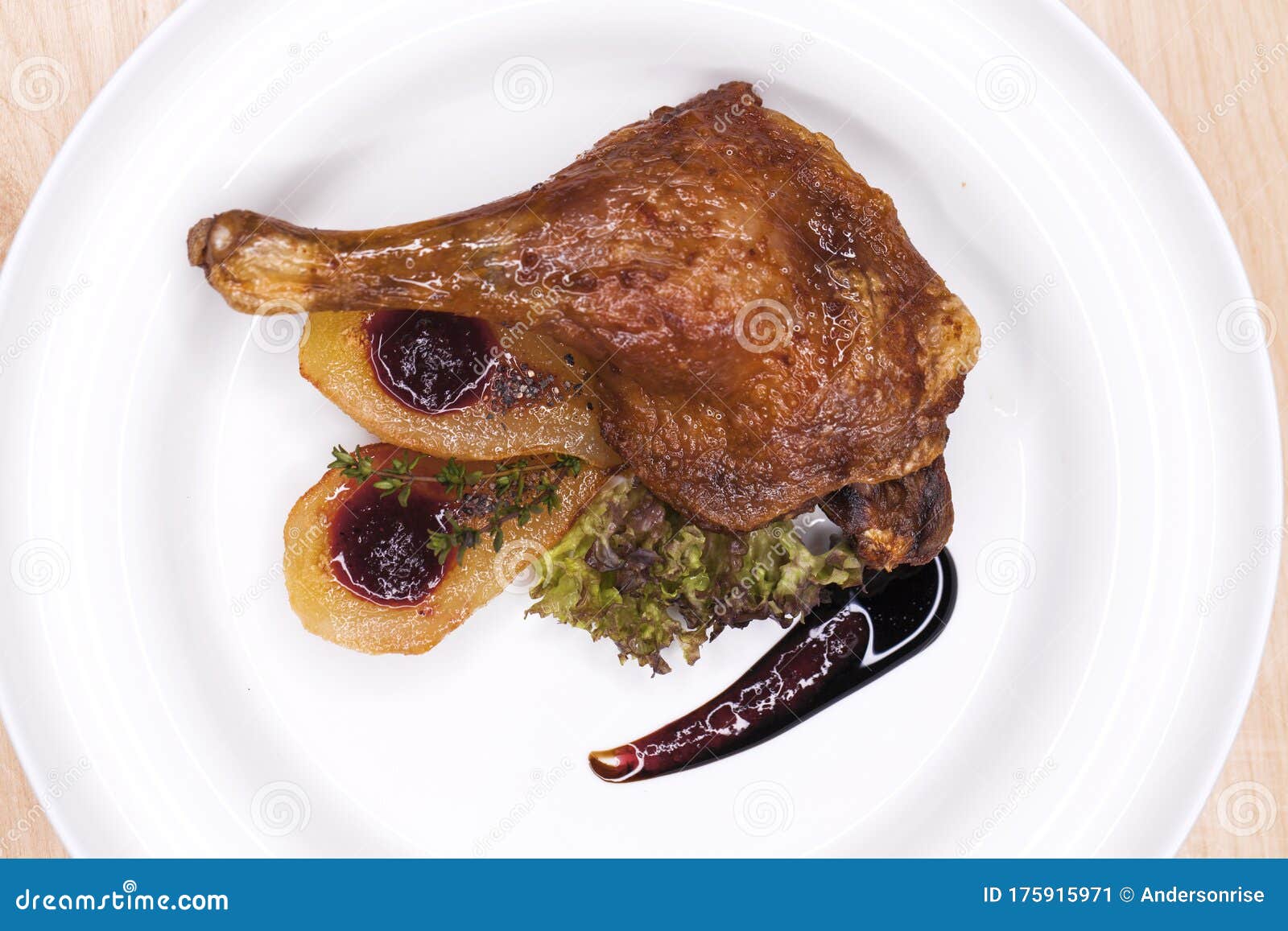 Close fried duck leg stock image. Image of closeup, meat - 175915971