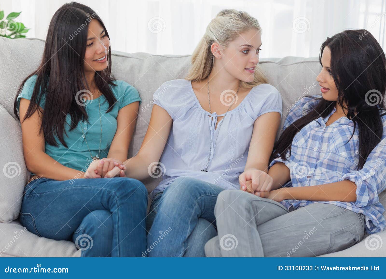 Close Friends Chatting Together Stock Image - Image of indoors ...