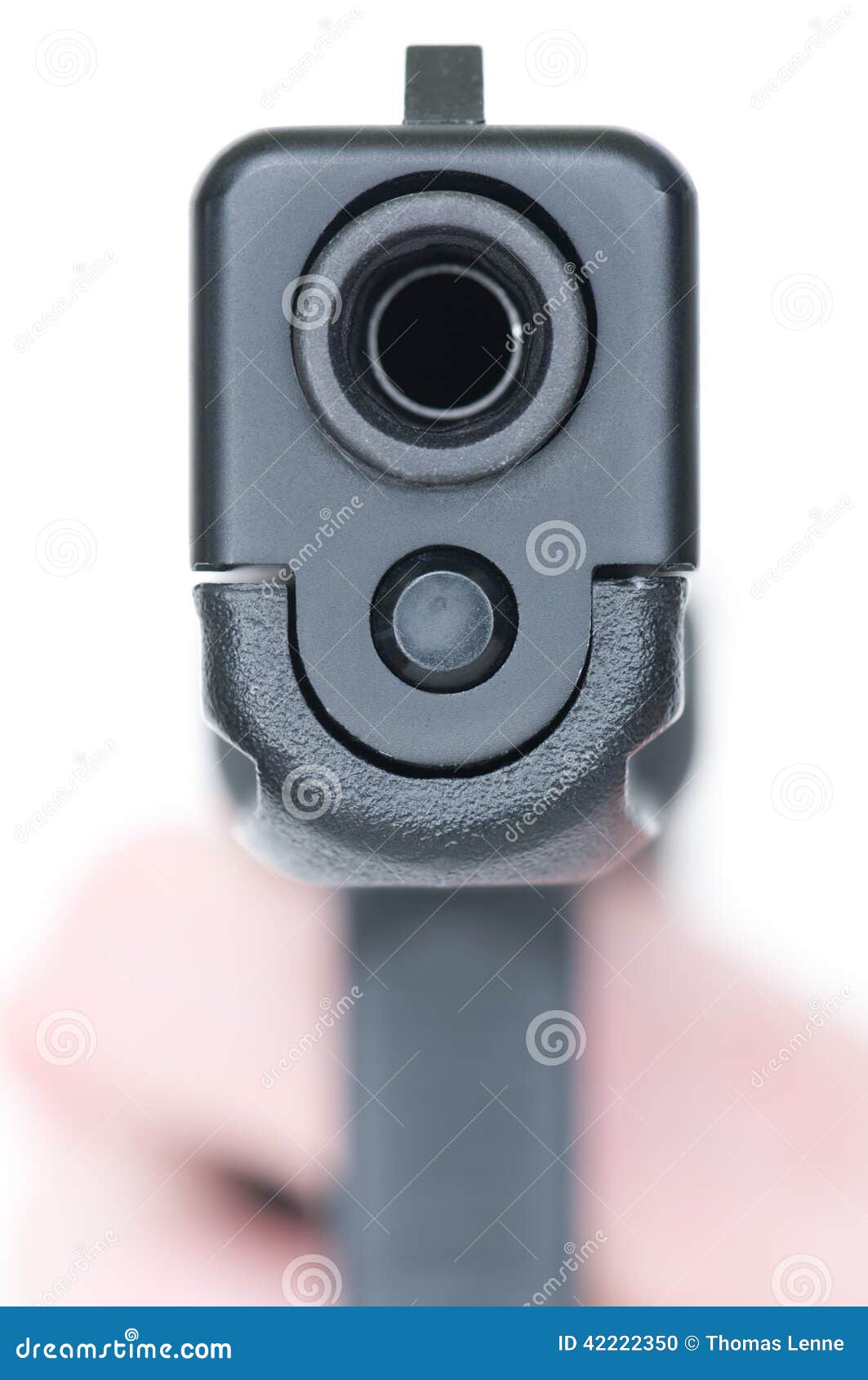Close Front View of Handgun Stock Photo - Image of pure, firearm: 42222350