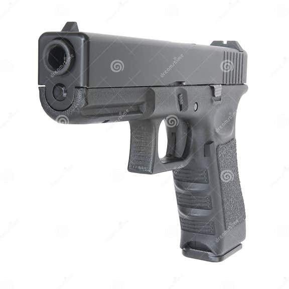 Close Front View of Handgun Stock Photo - Image of police, safety: 42583150