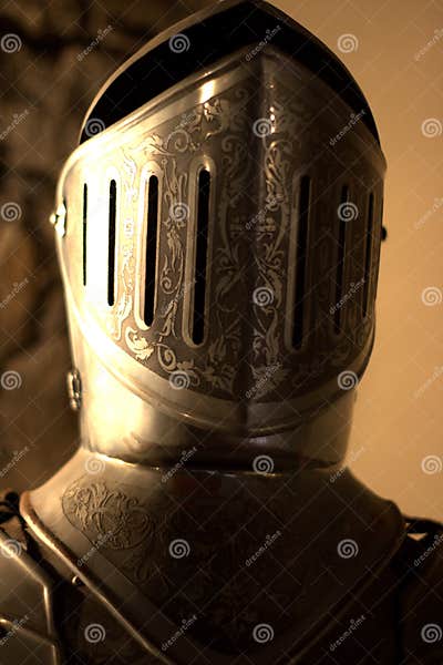 Close Helm armor stock photo. Image of protection, indoor - 13707636