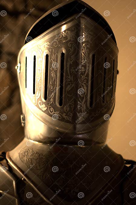 Close Helm armor stock photo. Image of protection, indoor - 13707636