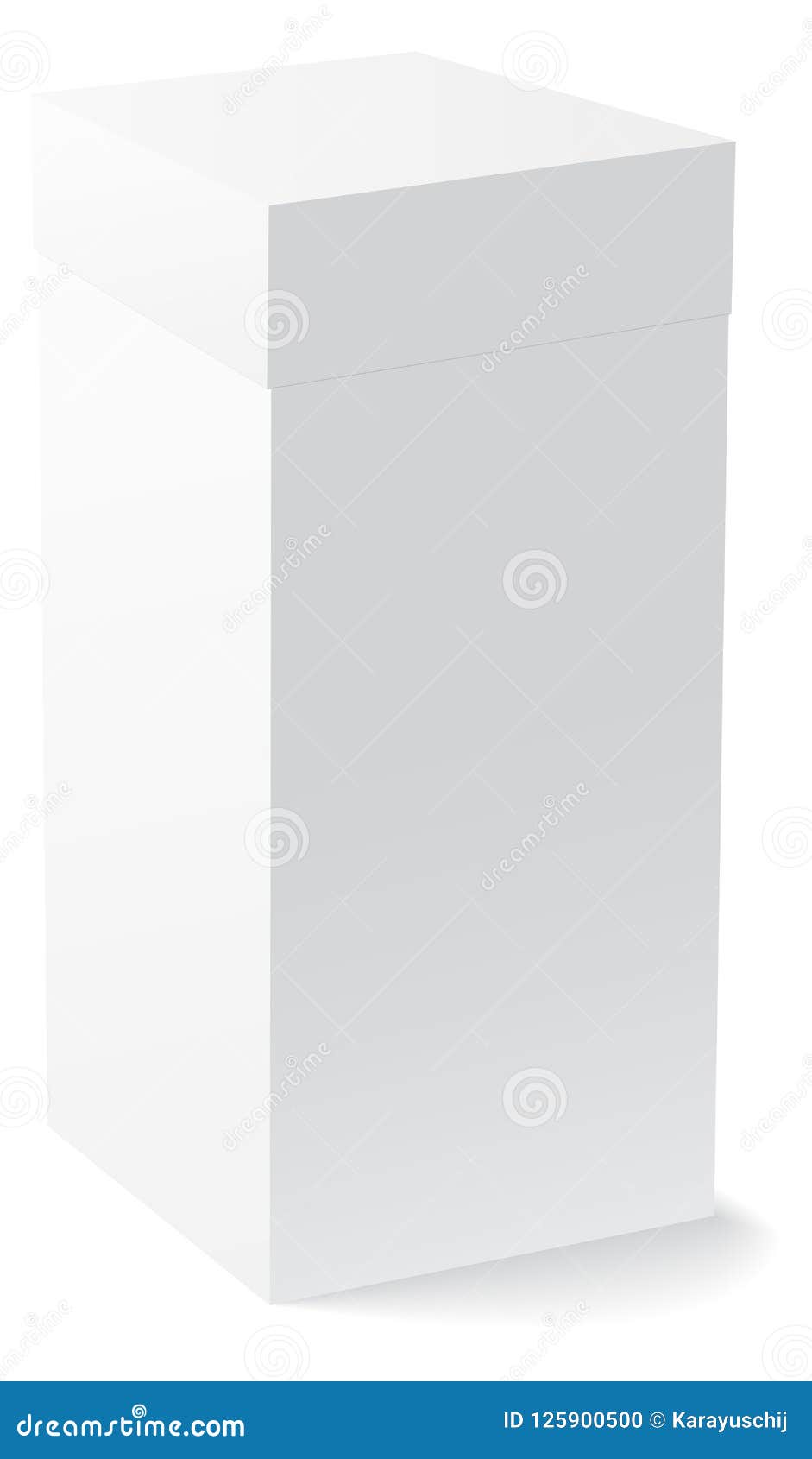 White Box with Shadow on White Background Stock Vector - Illustration ...