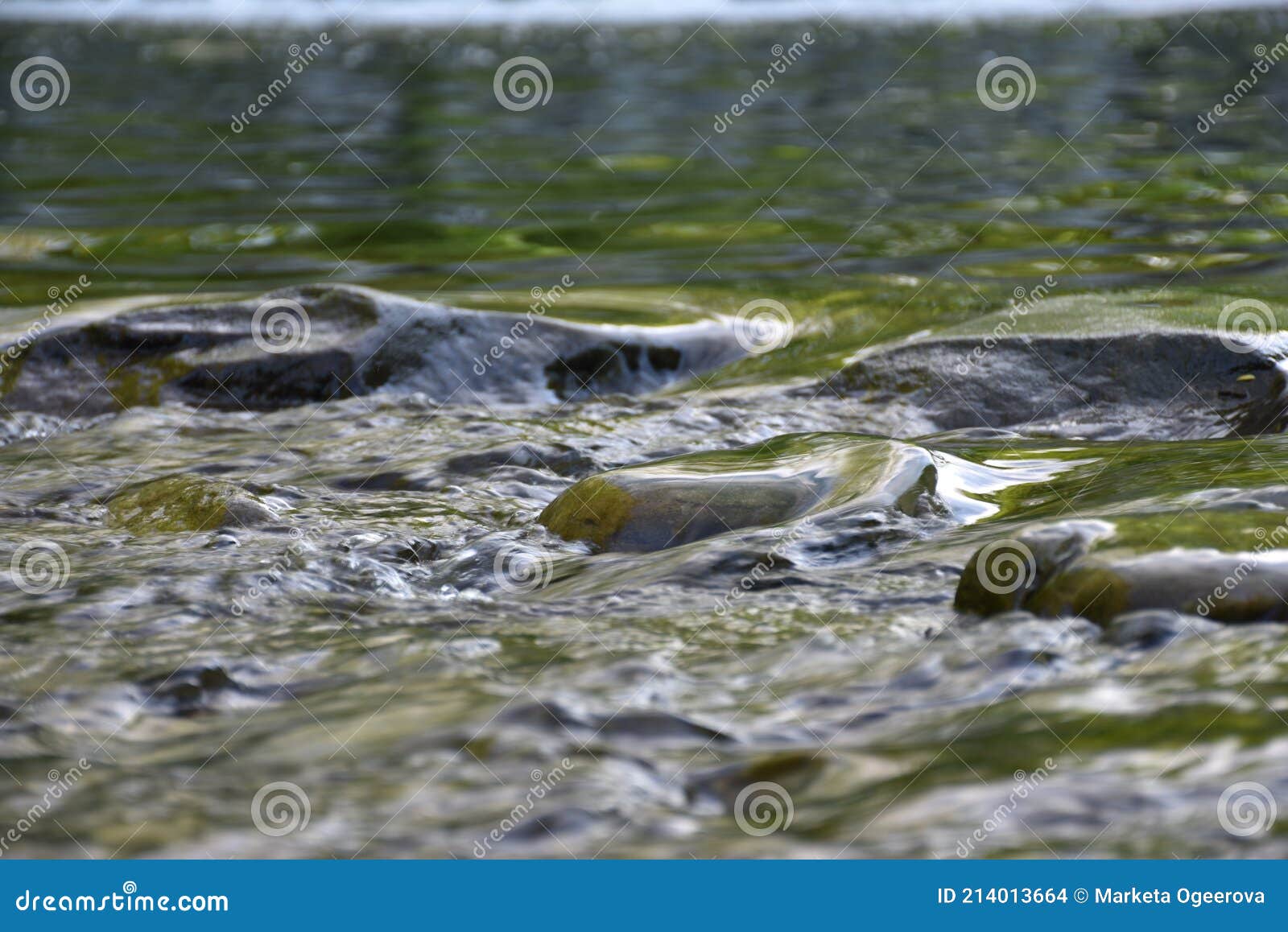 River Flowing Over the Rocks. Stock Photo - Image of peaceful, close ...