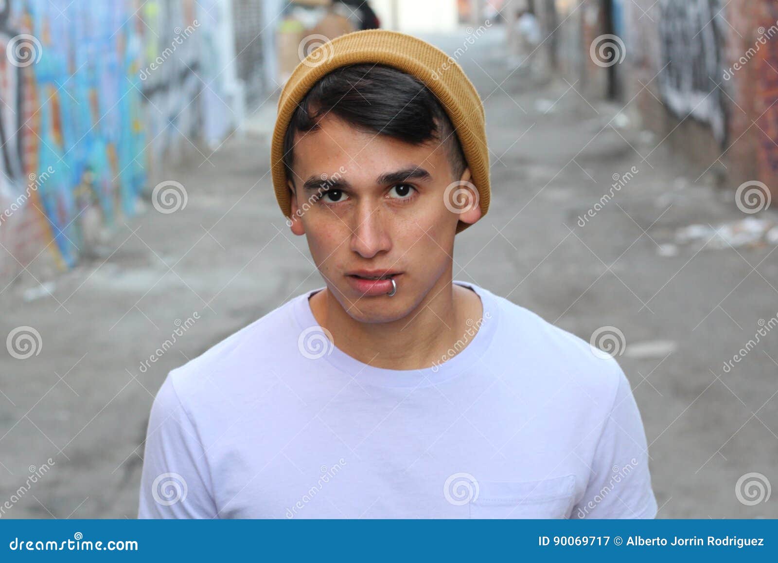 Close of an Introverted Young Male Stock Image - Image of anxiety ...