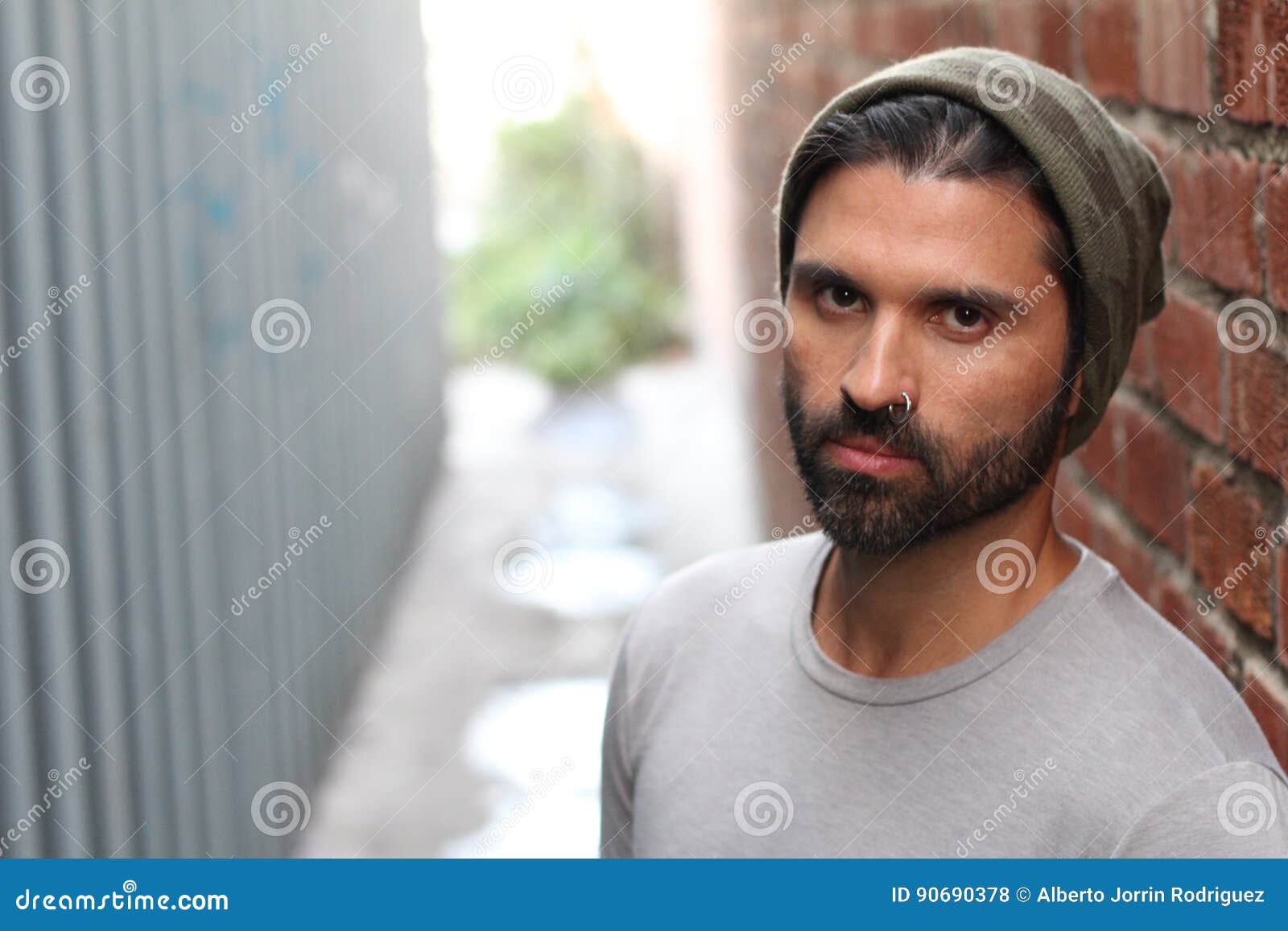 Close of an Introverted Young Male with Copy Space Stock Photo - Image ...