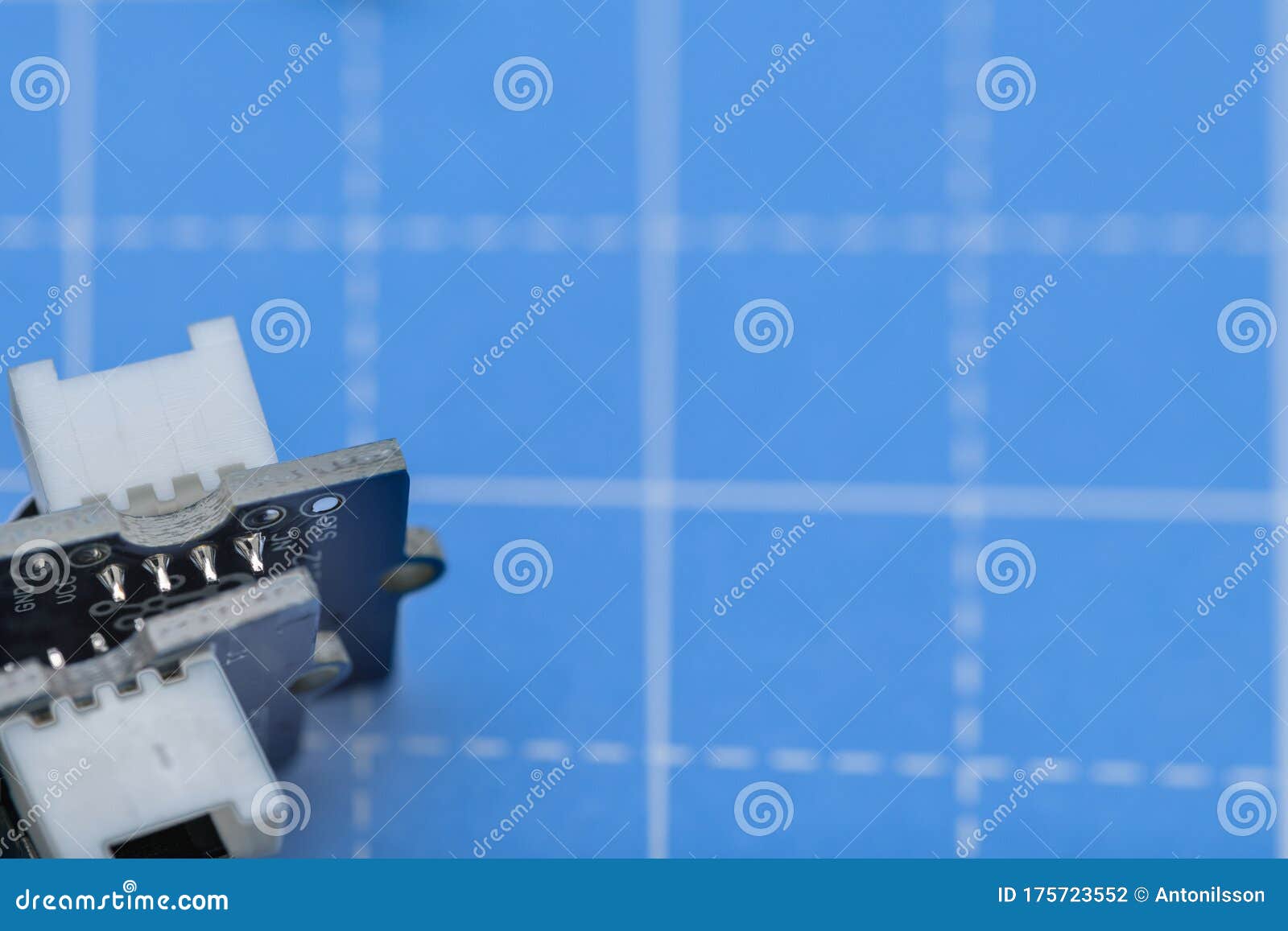 Close-ip of Circuit-boards on a Blue Background. Stock Photo - Image of ...