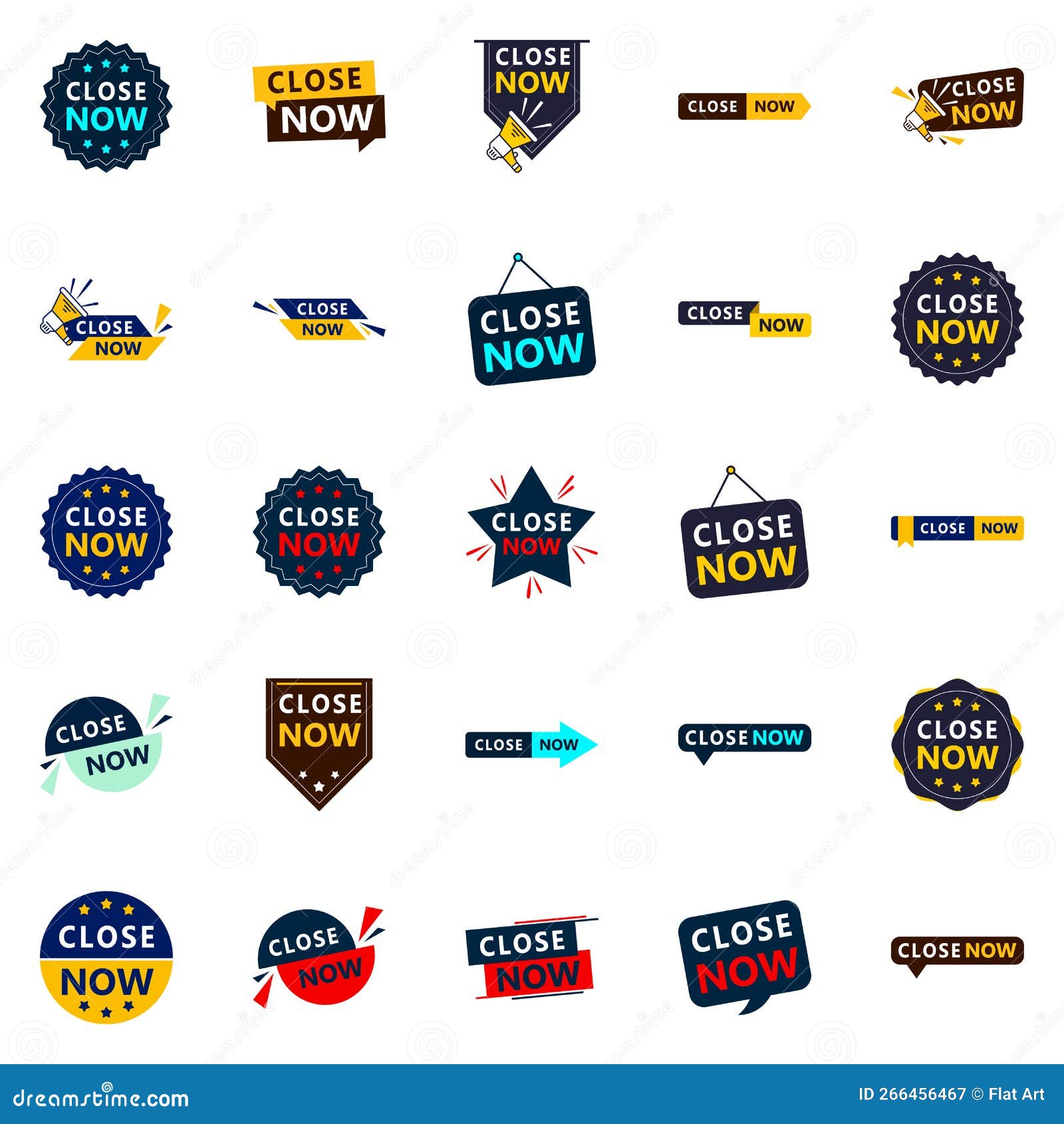 Close before Its Too Late Text Banners Pack of 25 Stock Vector ...