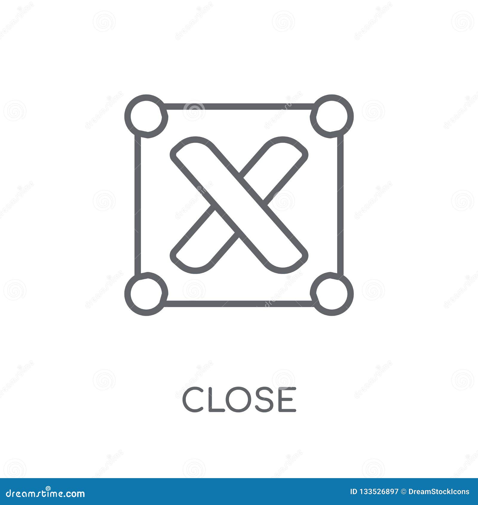 Close Linear Icon. Modern Outline Close Logo Concept on White Ba Stock ...