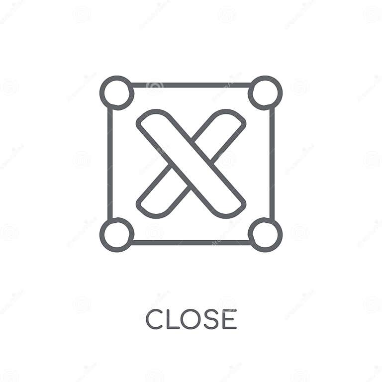 Close Linear Icon. Modern Outline Close Logo Concept on White Ba Stock ...