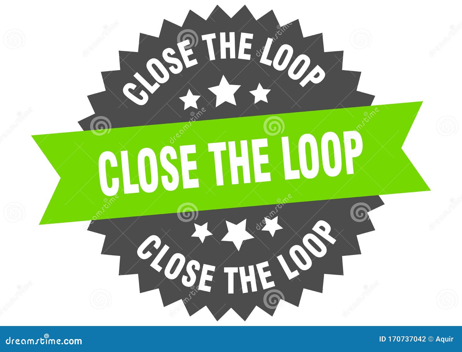 Close the Loop Sign. Close the Loop Circular Band Label. Close the Loop ...