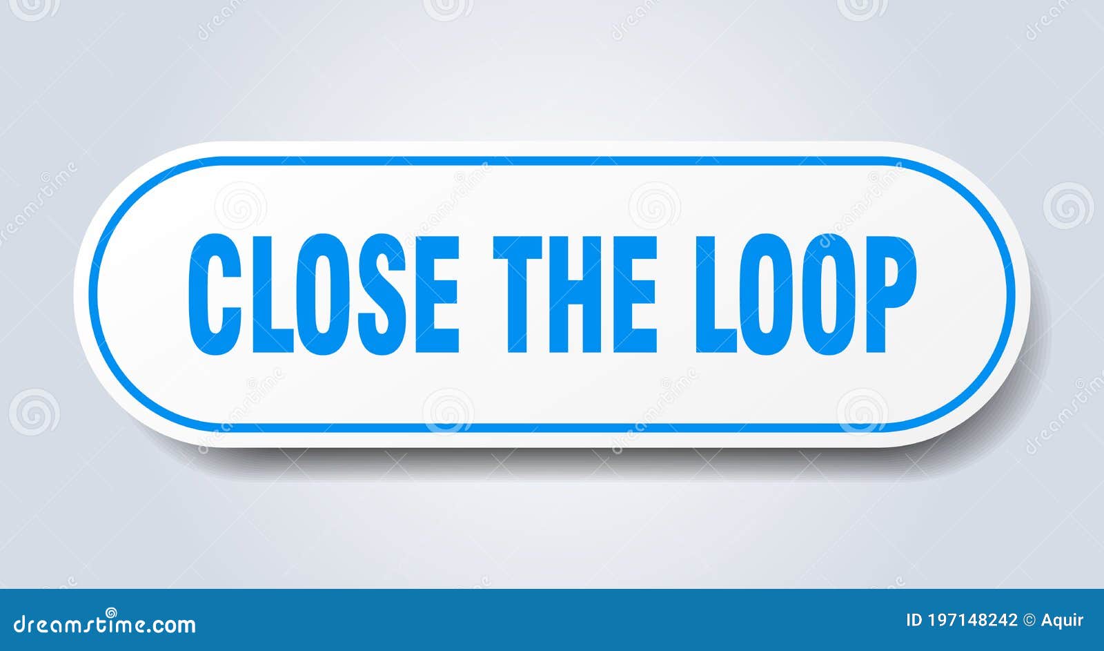 Close the loop sticker. stock vector. Illustration of paper - 197148242