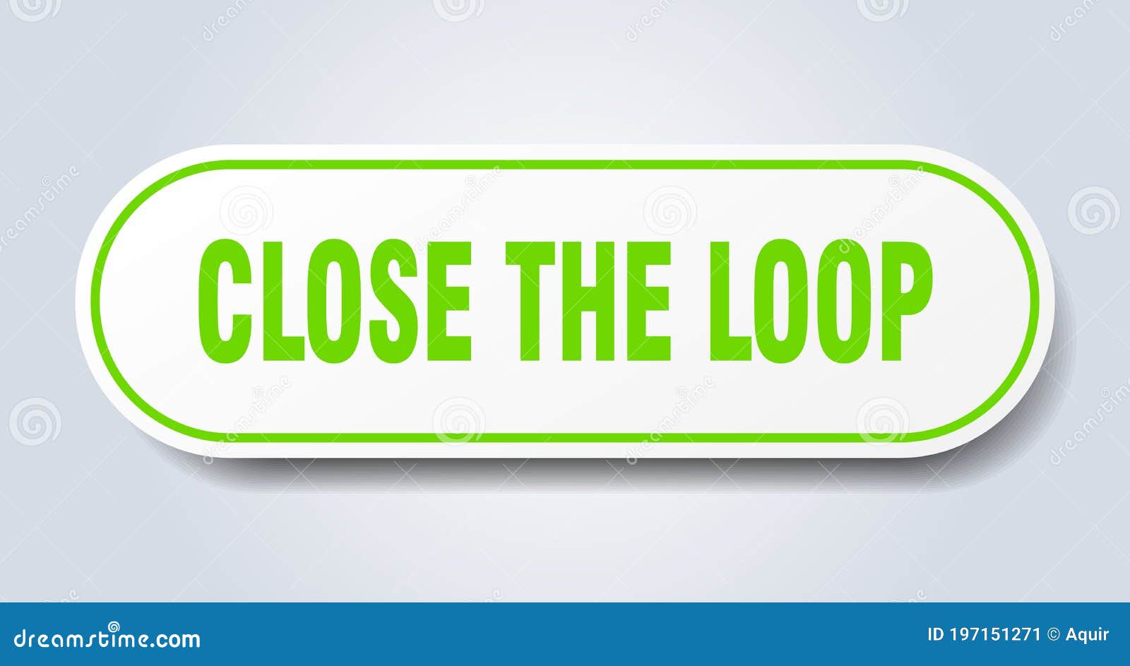 Close the loop sticker. stock vector. Illustration of paper - 197151271