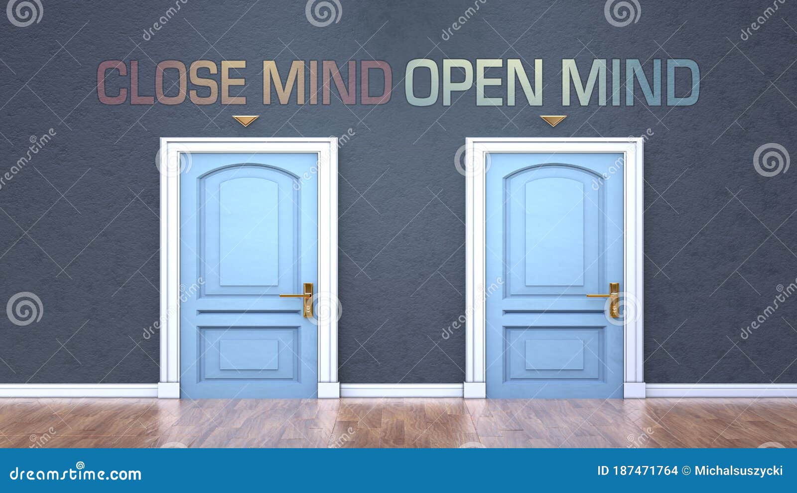 Close Mind and Open Mind As a Choice - Pictured As Words Close Mind ...