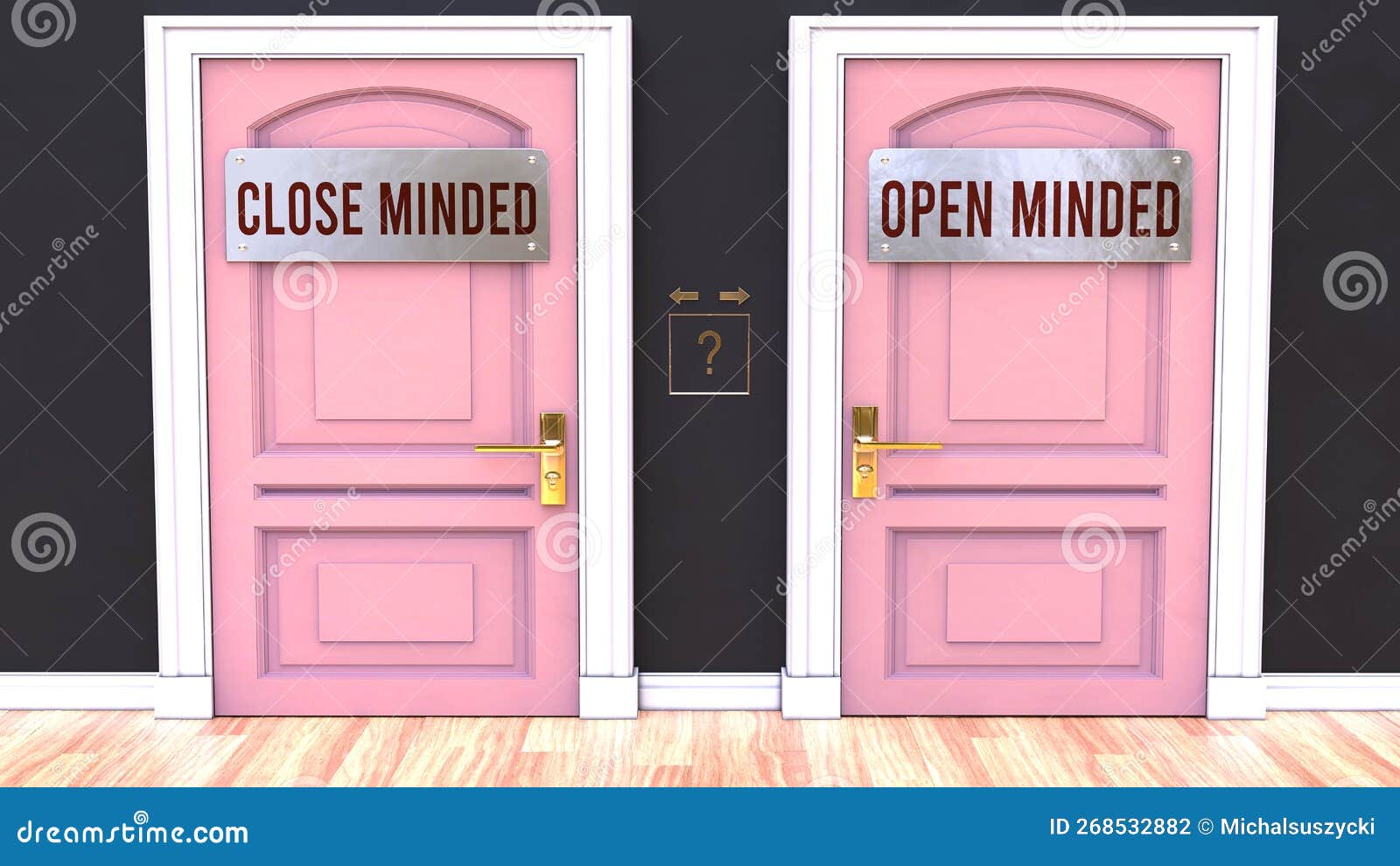Close Minded or Open Minded - Making a Choice Stock Photo - Image of ...
