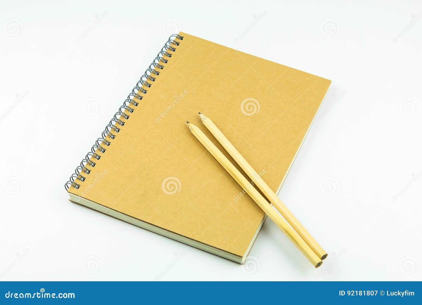 Close notebook with pencil stock image. Image of pencil - 92181807
