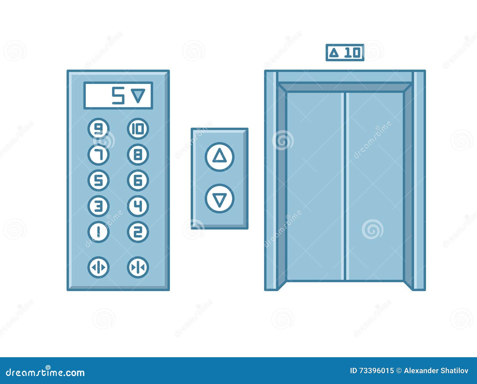 Close Elevator. Realistic Vector Illustration | CartoonDealer.com #69301347