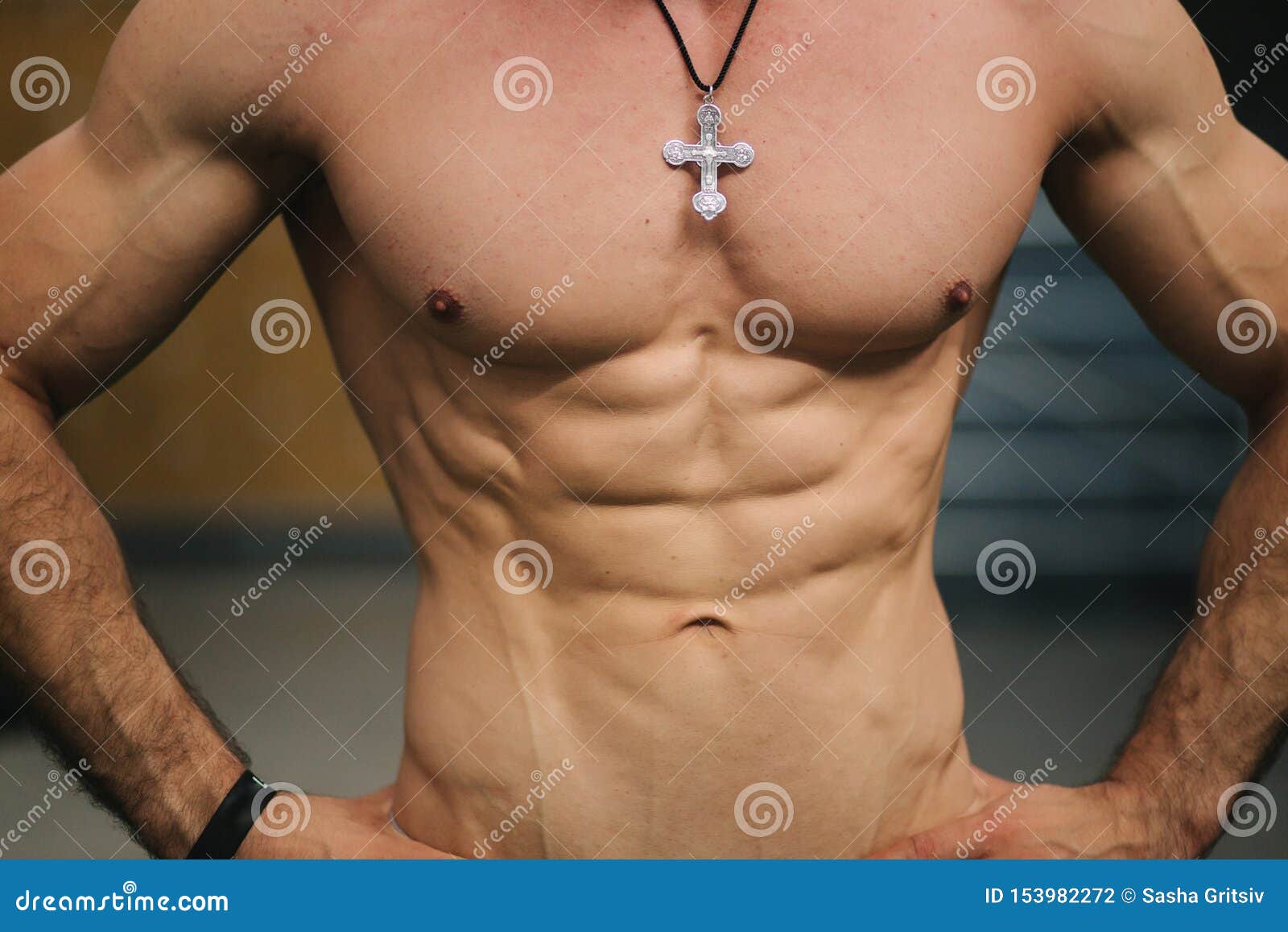 Close Op of Male Torso in the Gym Stock Photo - Image of muscle ...