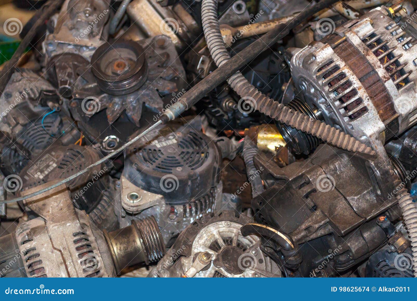 Old engine parts stock photo. Image of engine, metal - 98625674