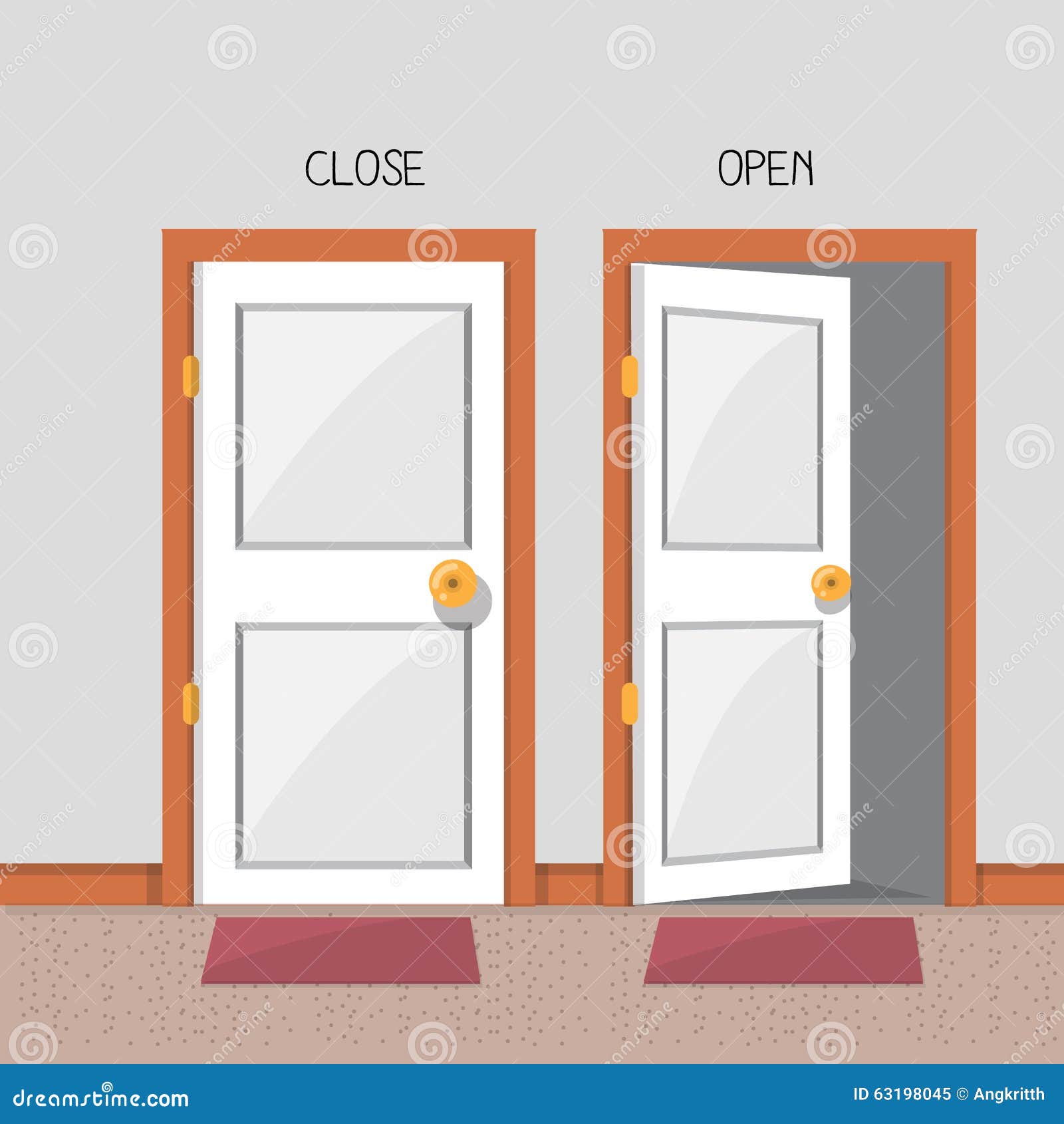 Close And Open As Different Choices In Life - Pictured As Words Close ...