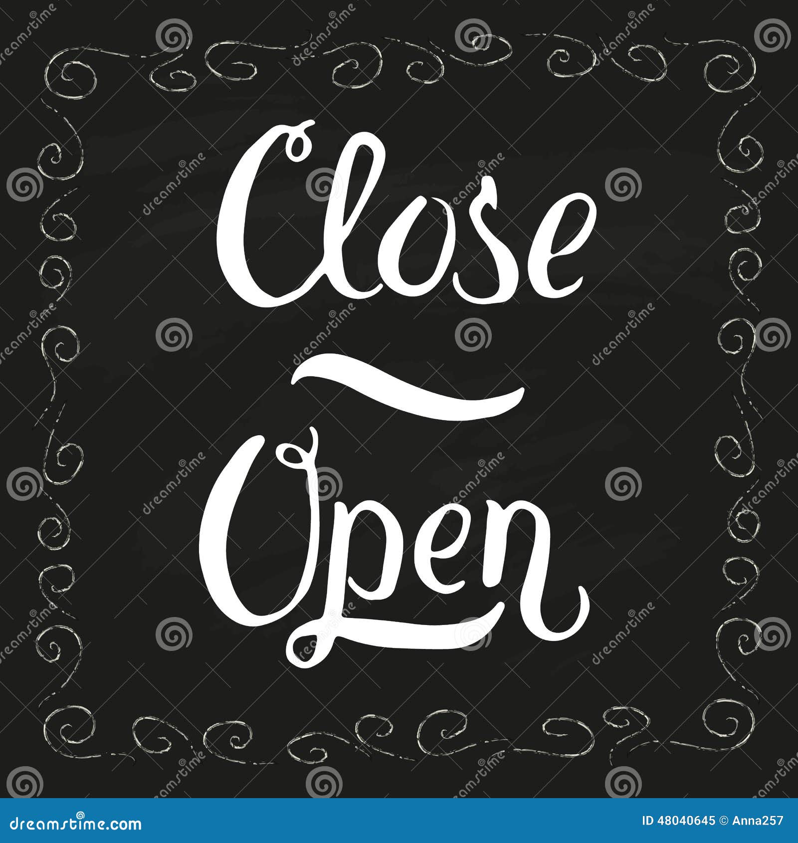 Close and Open Hand Drawn Design Stock Vector - Illustration of doodle ...