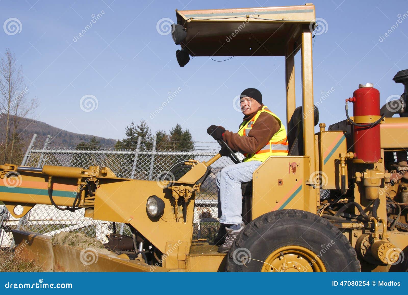 Close on Operator and Grader Stock Photo - Image of industrial, metal ...