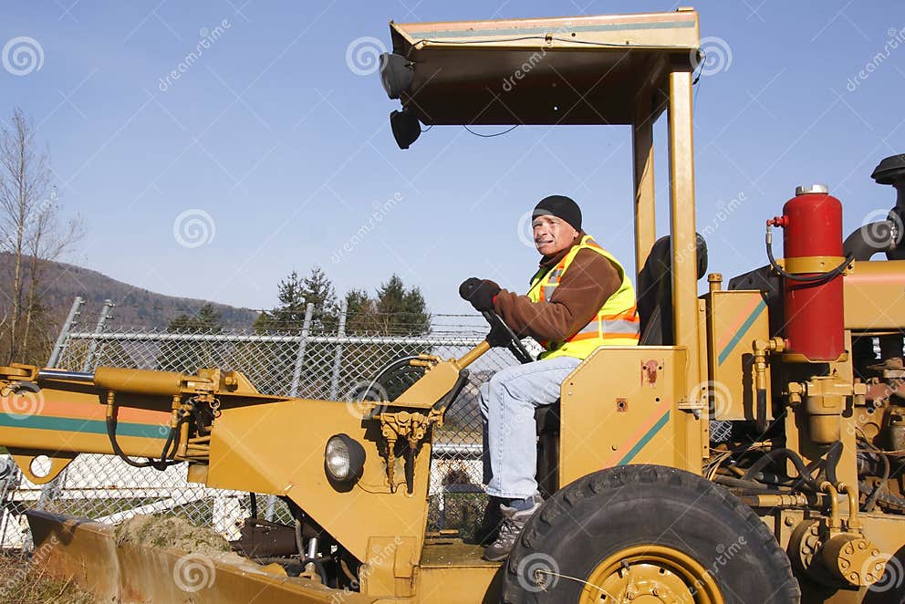 Close on Operator and Grader Stock Photo - Image of industrial, metal ...