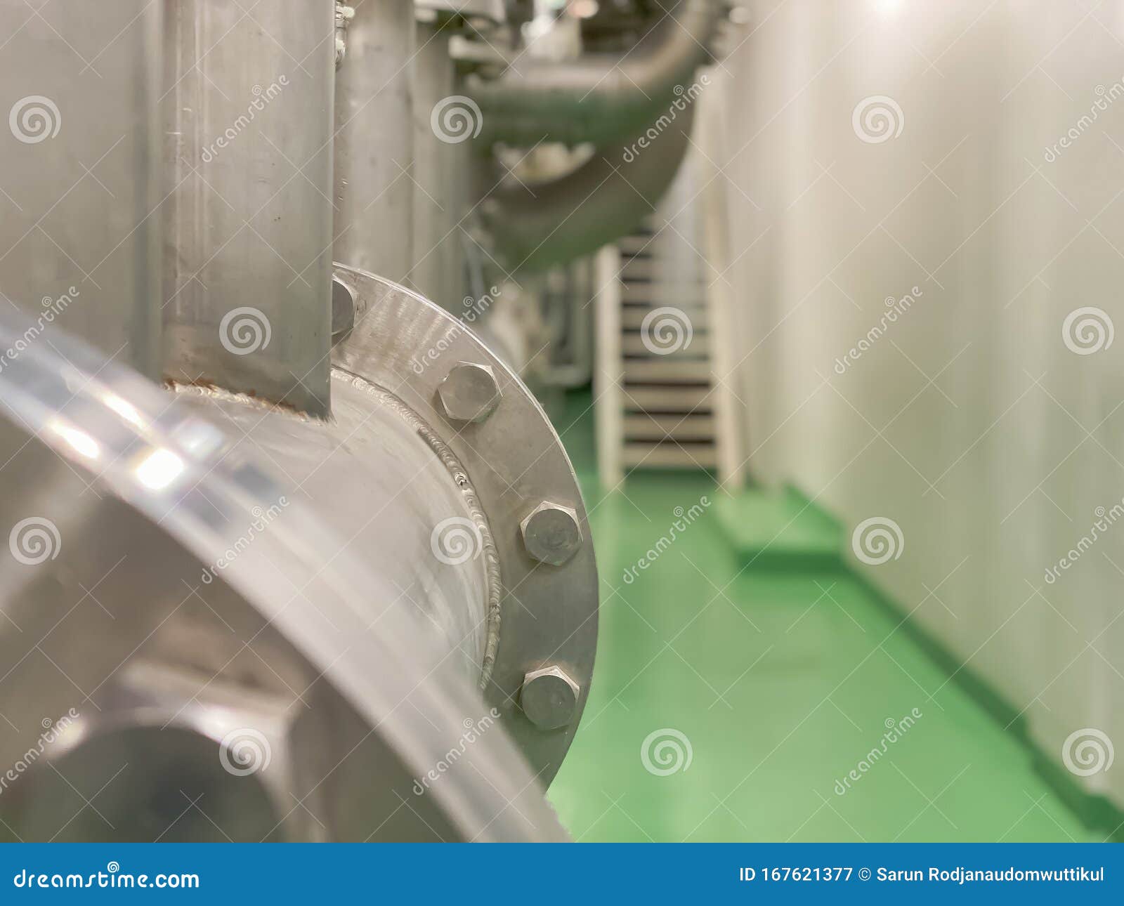 Close of Piping at Compressed Dry Air System Stock Image - Image of ...