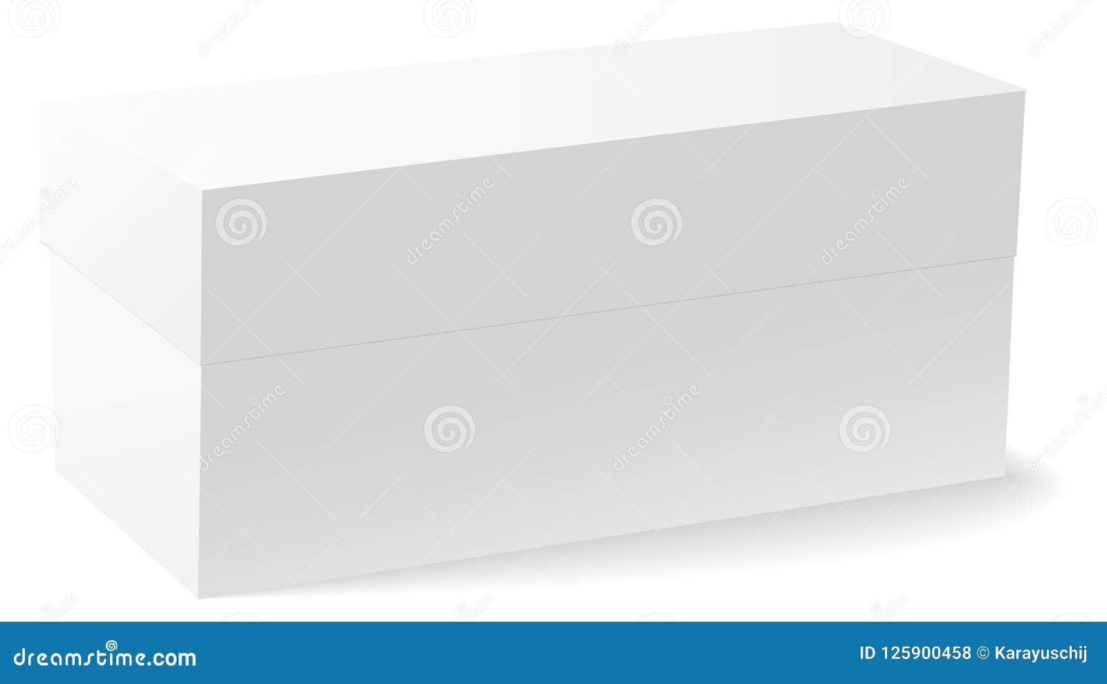 White Box with Shadow on White Background Stock Vector - Illustration ...