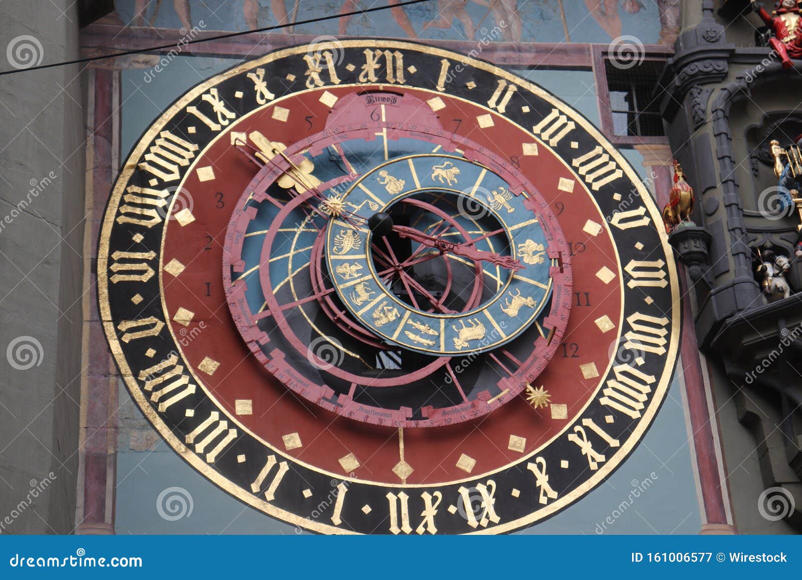 Close Shot of an Astrology Zodiac Clock Stock Image - Image of blue, clock: 161006577