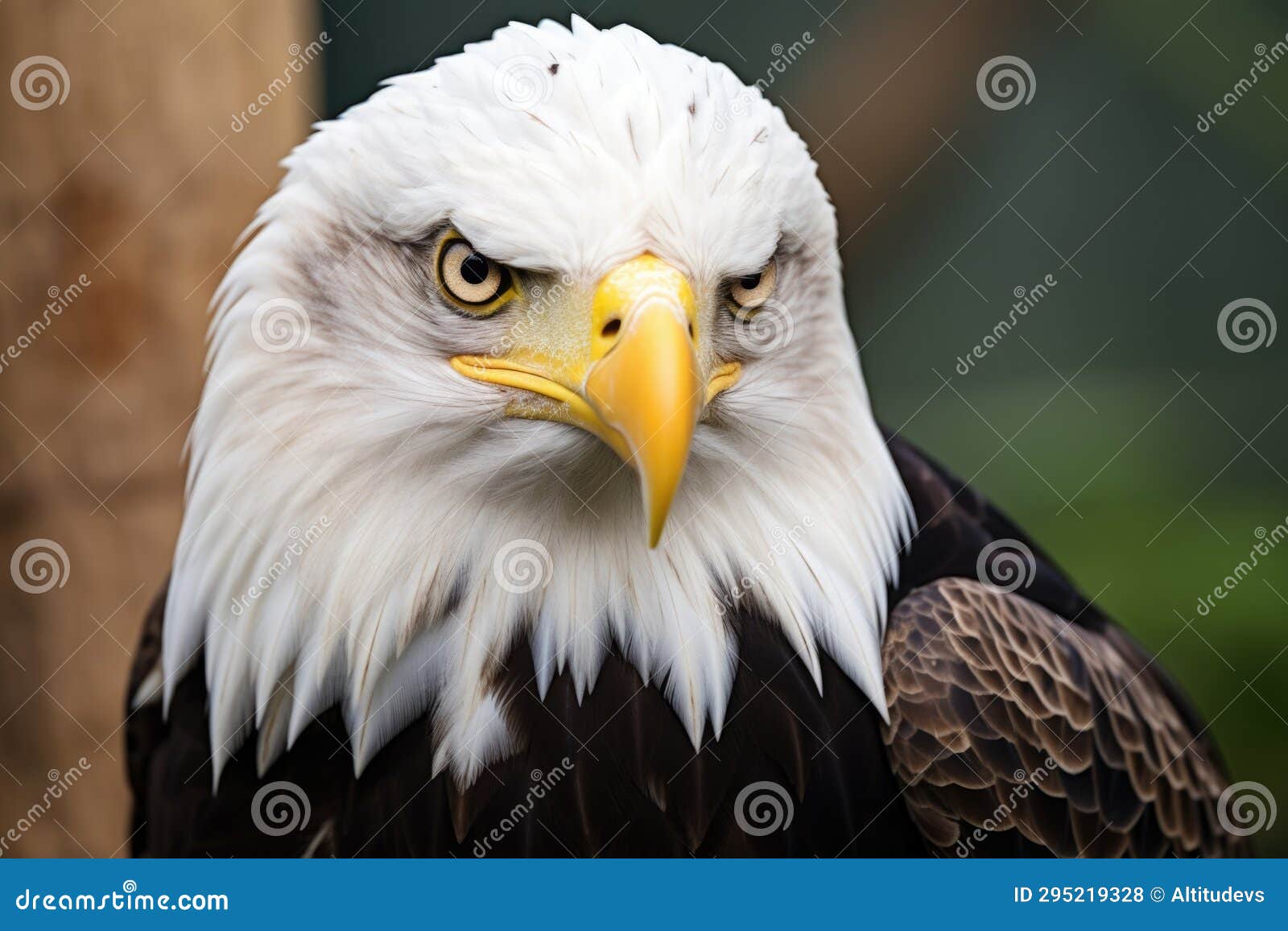 Close-shot of a Bald Eagle Staring Intensely Stock Photo - Image of ...
