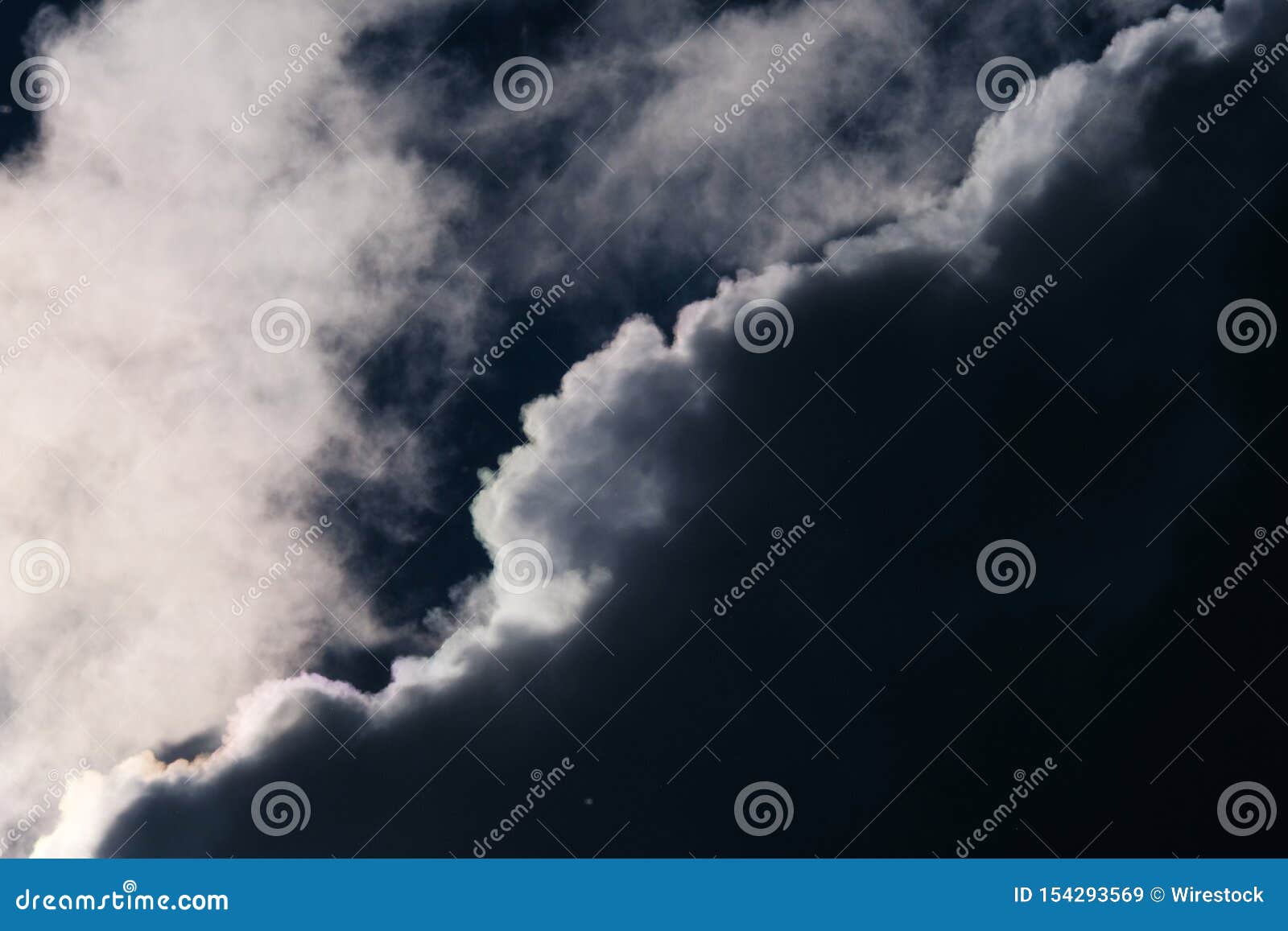 Close Shot of a Dark Cloud with White Corners in a Sky Stock Image ...