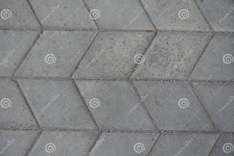 Close Shot of Gray Diamond-shaped Concrete Pavement with Geometric ...