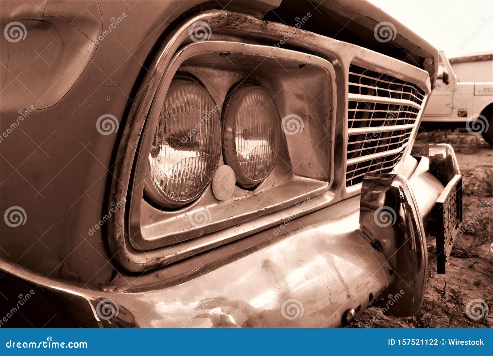 Close Shot of an Old Vintage Car Headlights Stock Photo - Image of ...