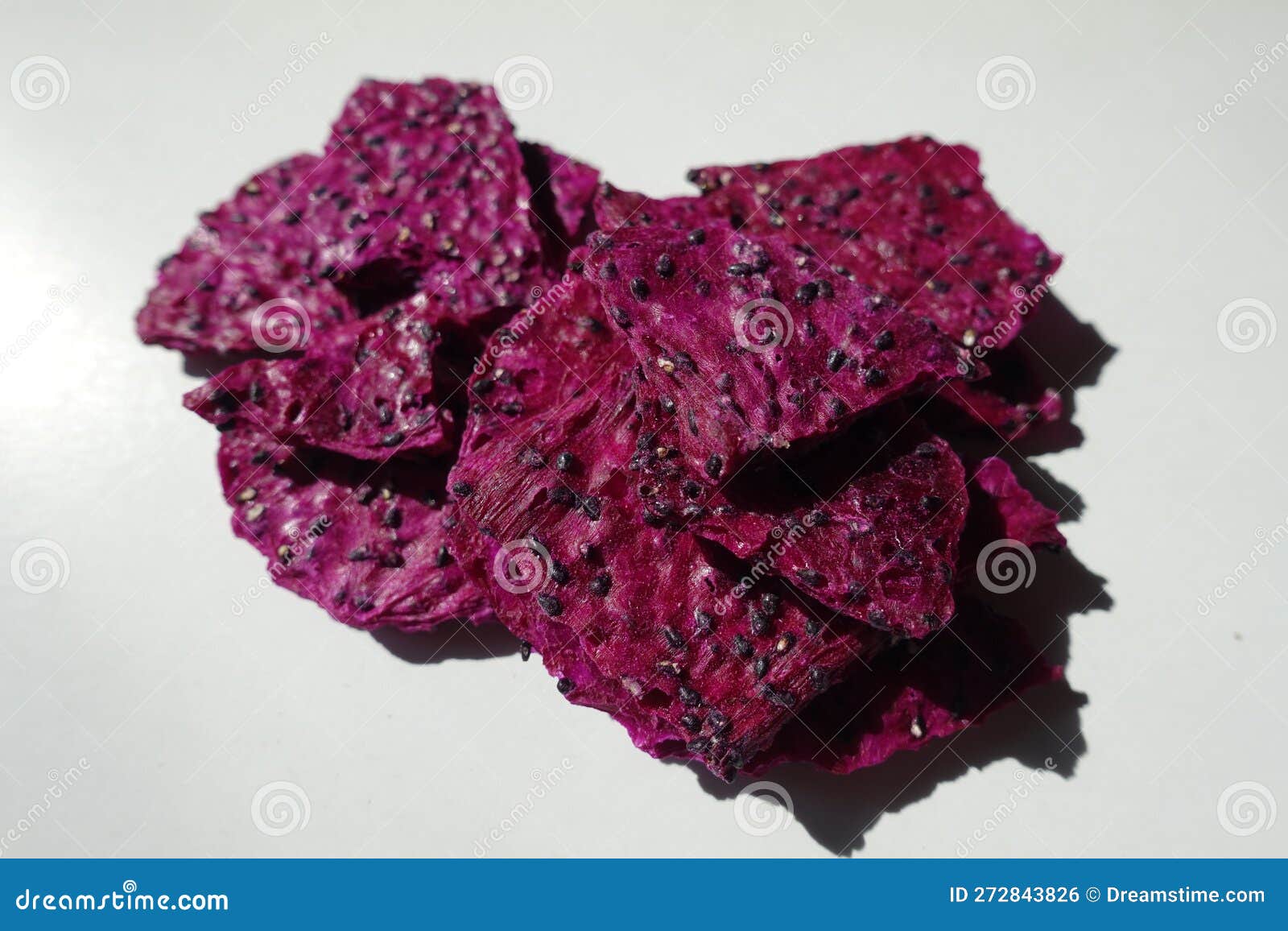 Close Shot of Purple Dried Dragon Fruit Chips Stock Photo - Image of nutrient, gastronomy: 272843826