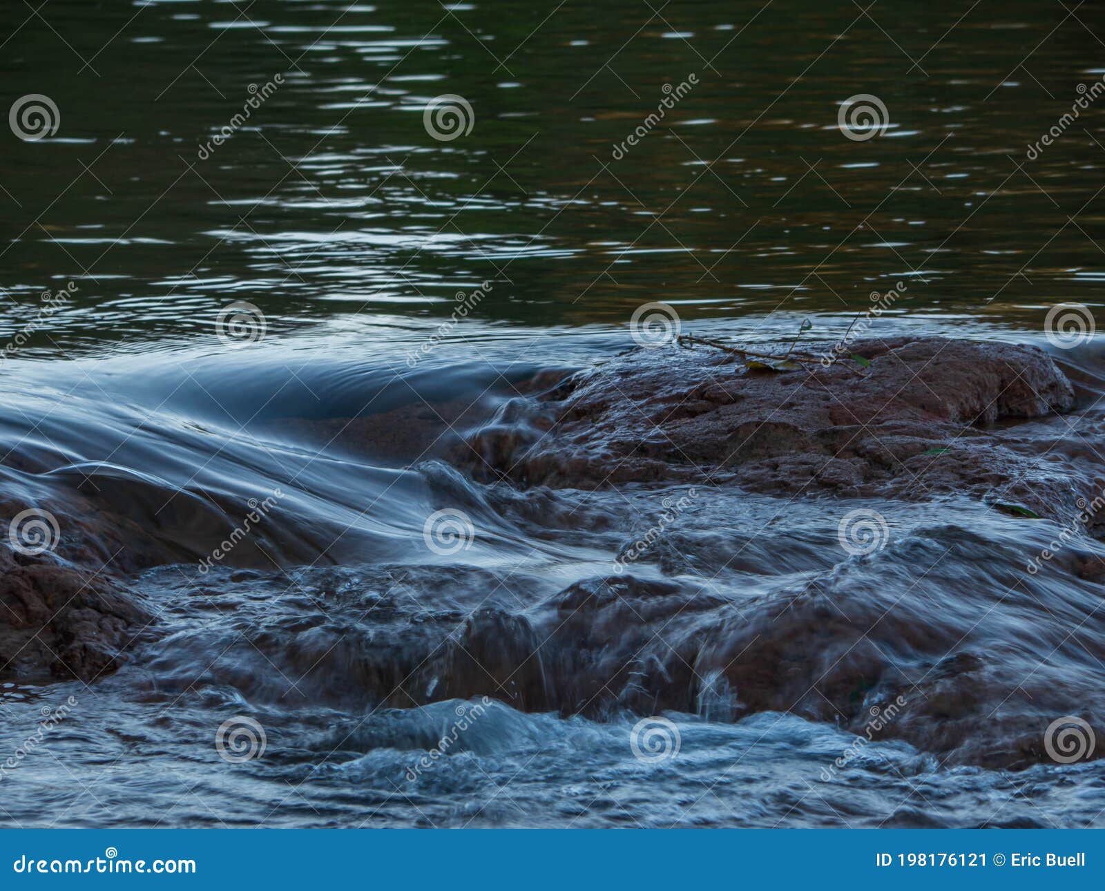 Close of Shot of River Water Rippling and Flowing Stock Image - Image ...