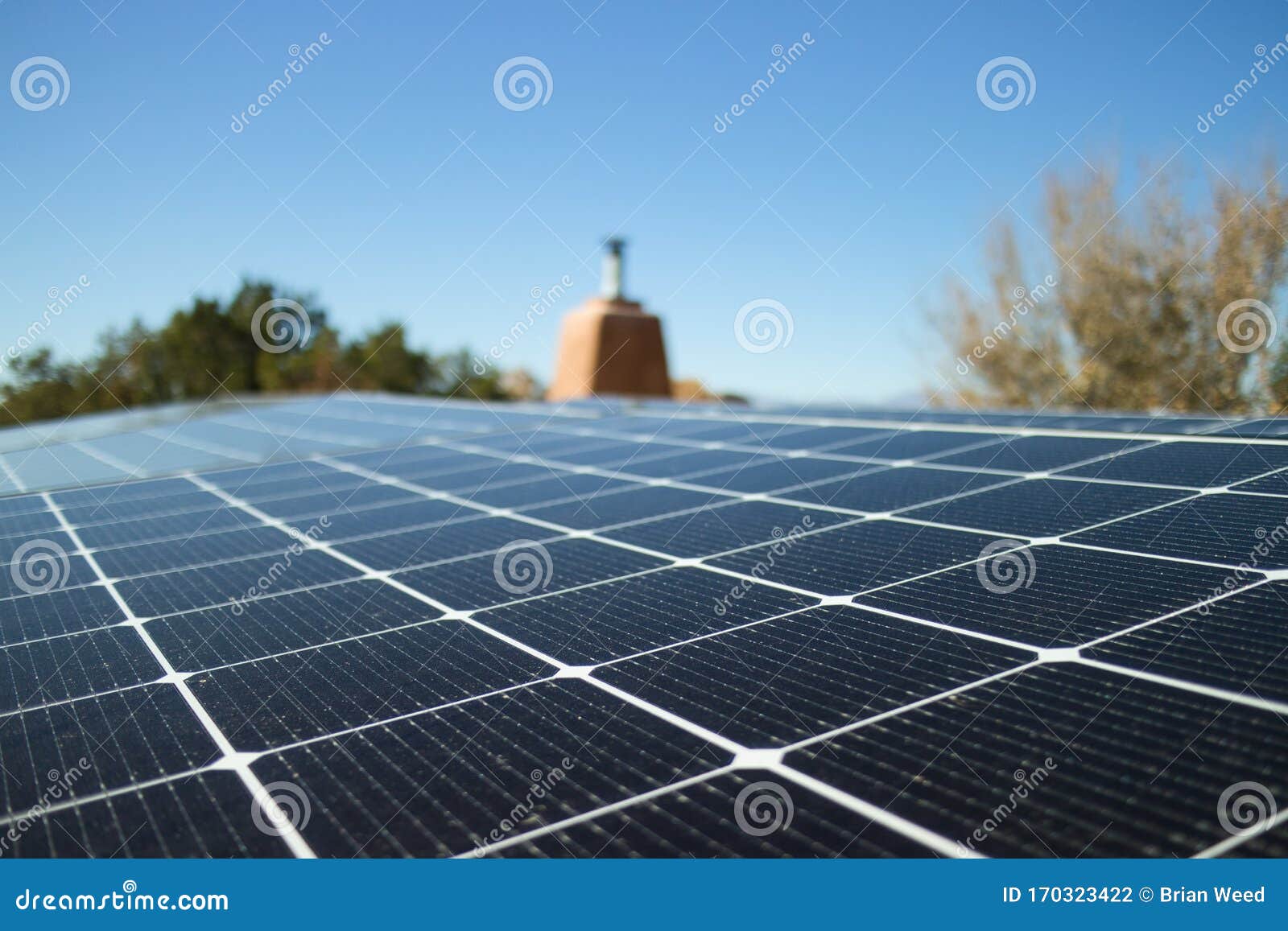 Close Shot of a Solar Panel Installation on a Rooftop Stock Photo ...