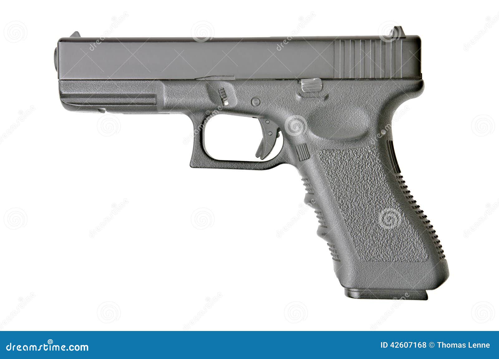 Close Side View Of Handgun Stock Photo - Image: 42607168