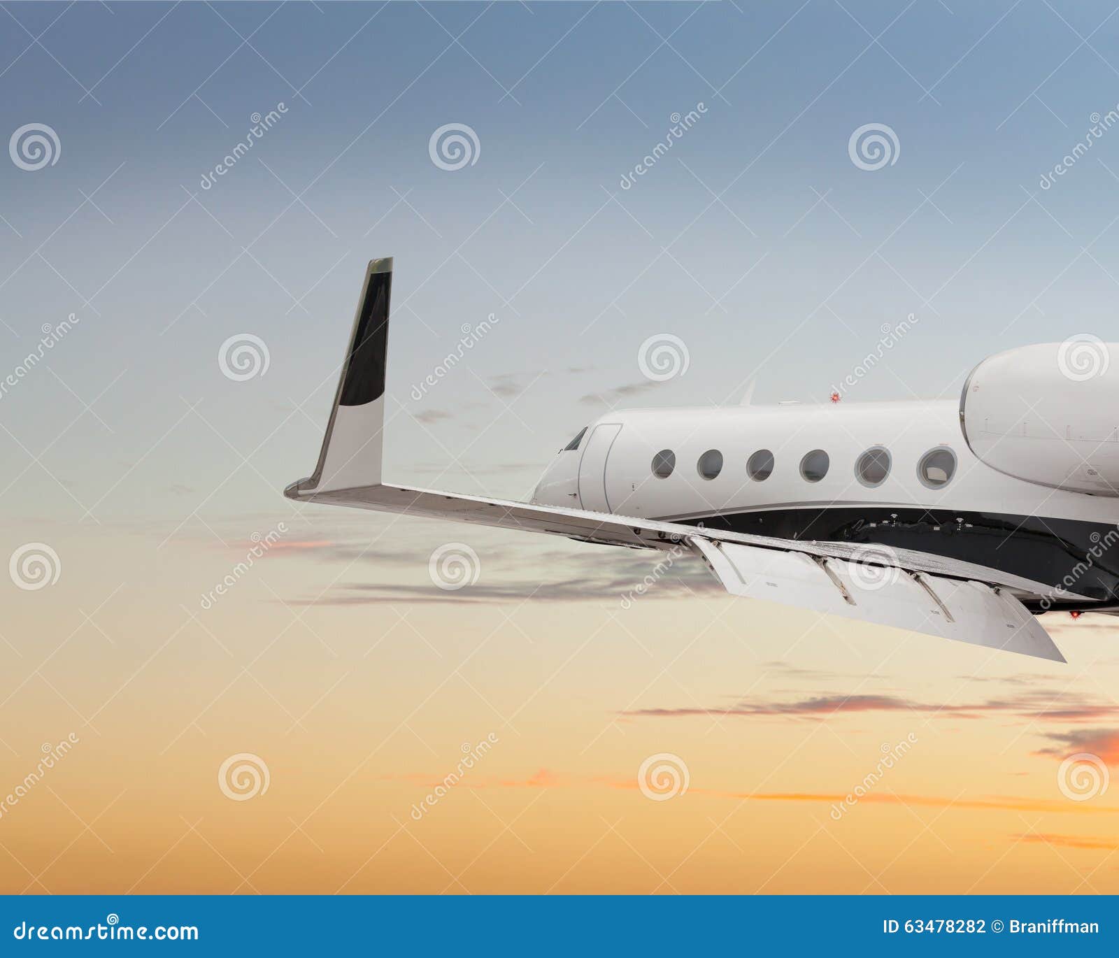 Close Side View of a Private Jet Stock Photo - Image of private ...