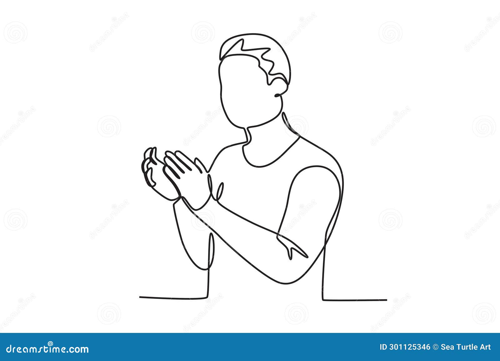Close Sight of a Man Clapping Stock Vector - Illustration of greeting ...