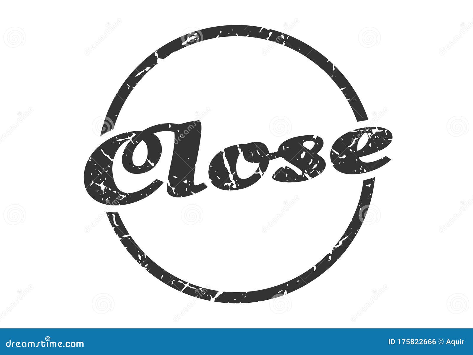 Close Sign. Close Round Vintage Stamp Stock Vector - Illustration of ...