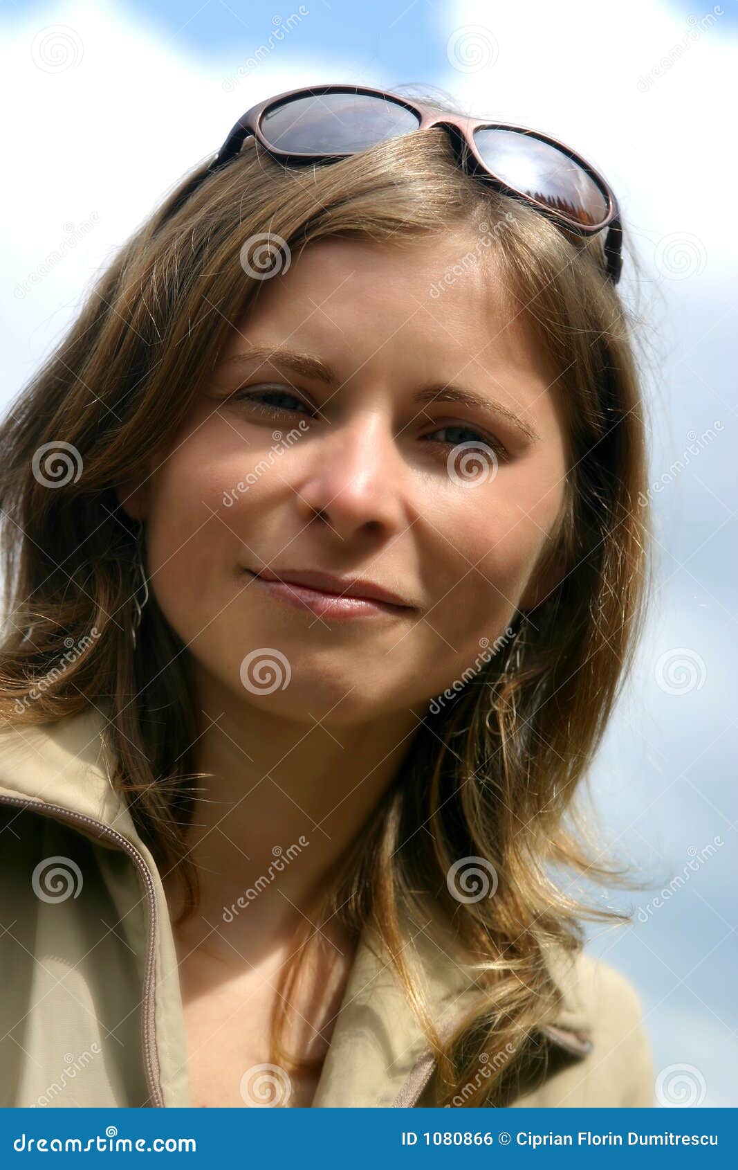 Close smile stock photo. Image of sunglasses, body, female - 1080866