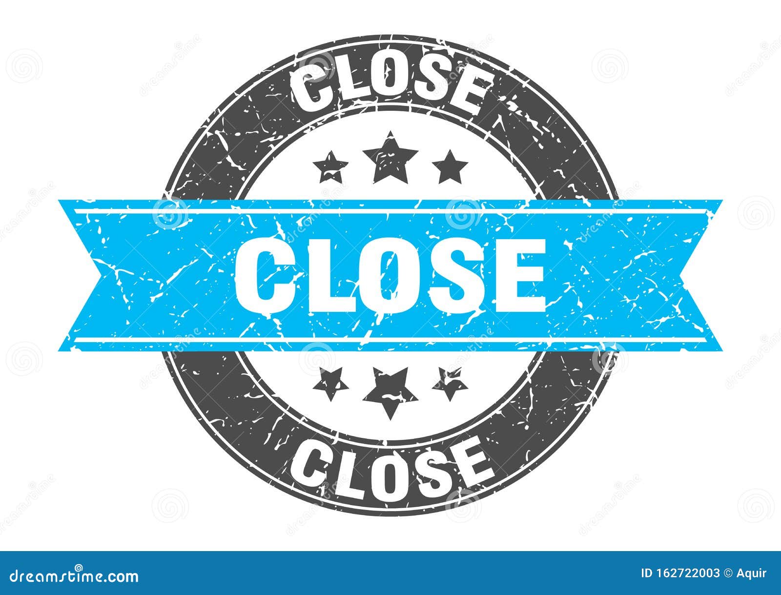 Close stamp stock vector. Illustration of vignette, blue - 162722003