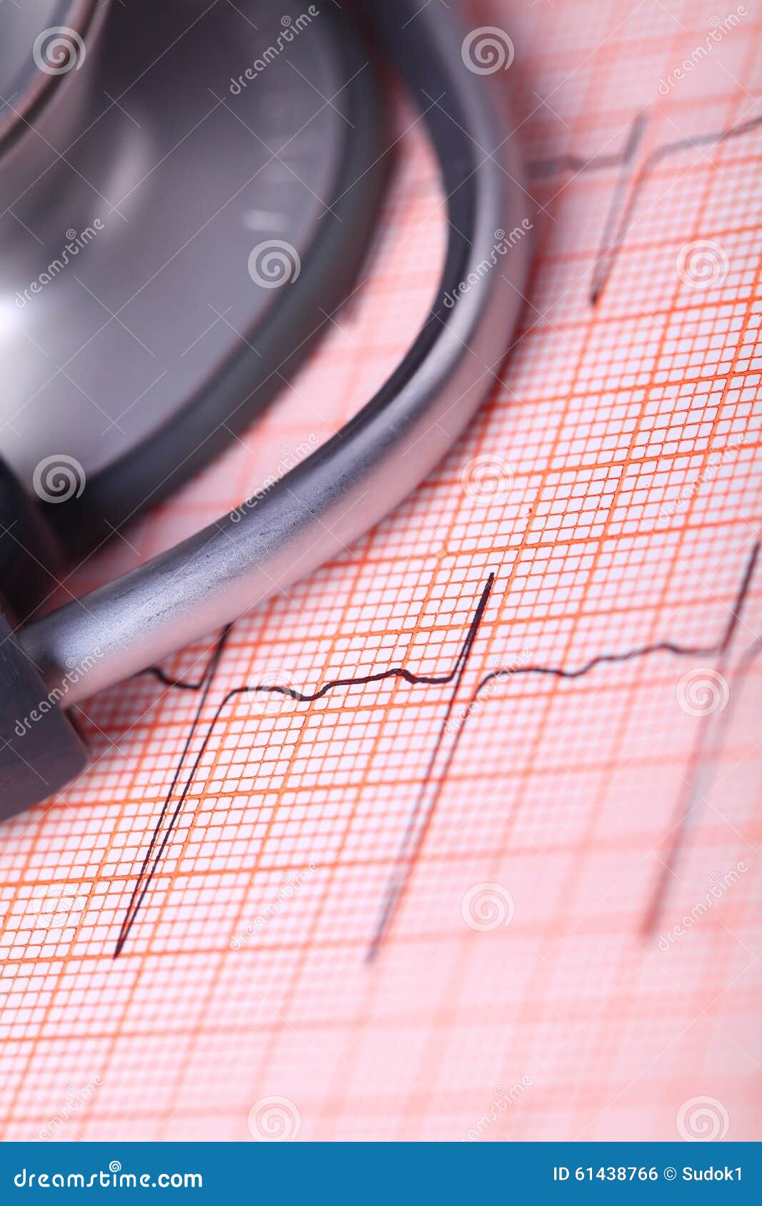 Close of a Stethoscope with ECG Print Stock Photo - Image of heart ...