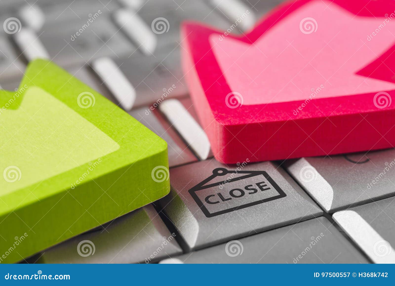 Close Symbol on a Computer Keyboard with Arrow Signals Stock Image ...