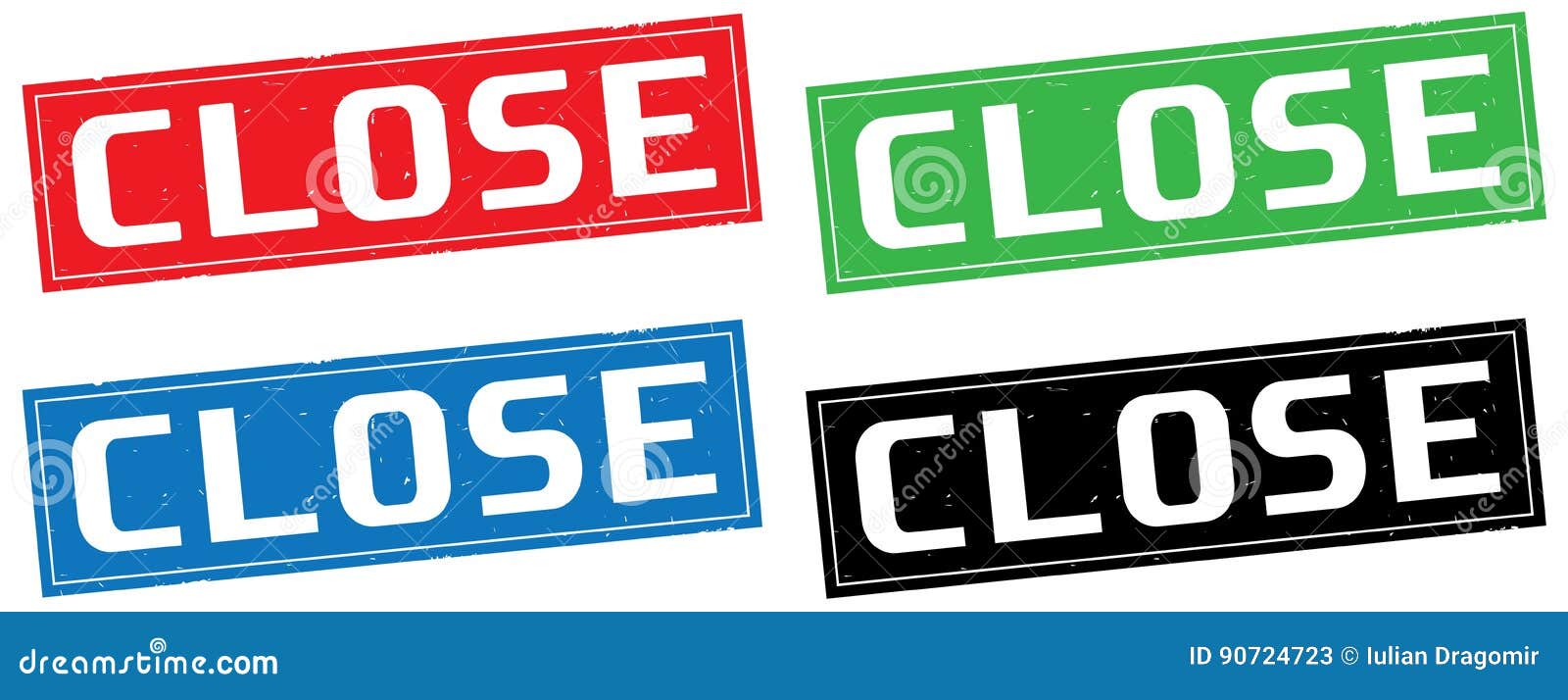 CLOSE Text, on Rectangle Stamp Sign. Stock Illustration - Illustration ...