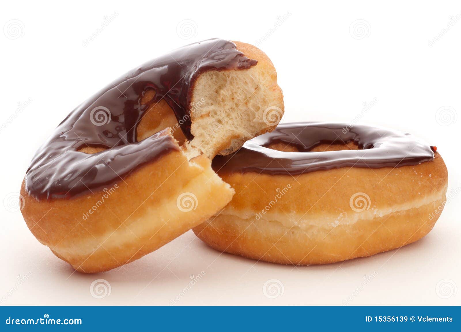 Close Up of 2 Chocolate Donuts Stock Image - Image of dessert, closeup ...