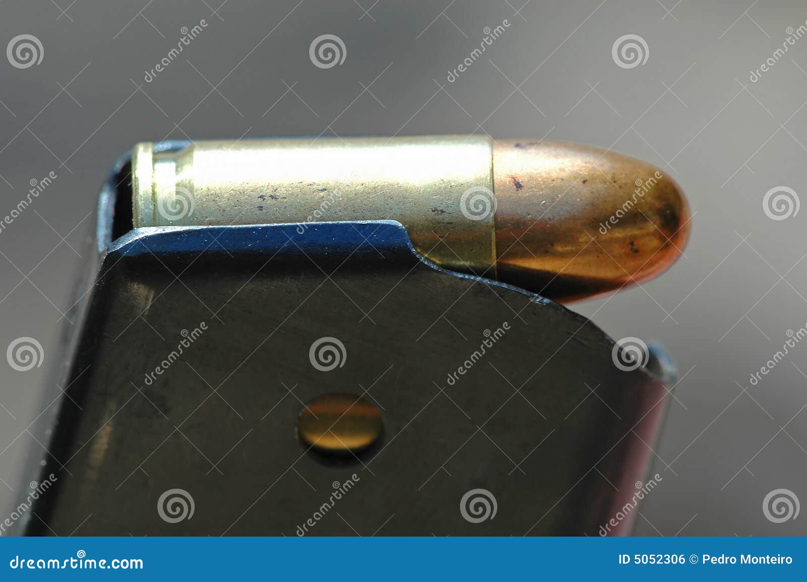 Close-up 9mm Caliber Bullets Stock Photo - Image of magnum, magazine ...