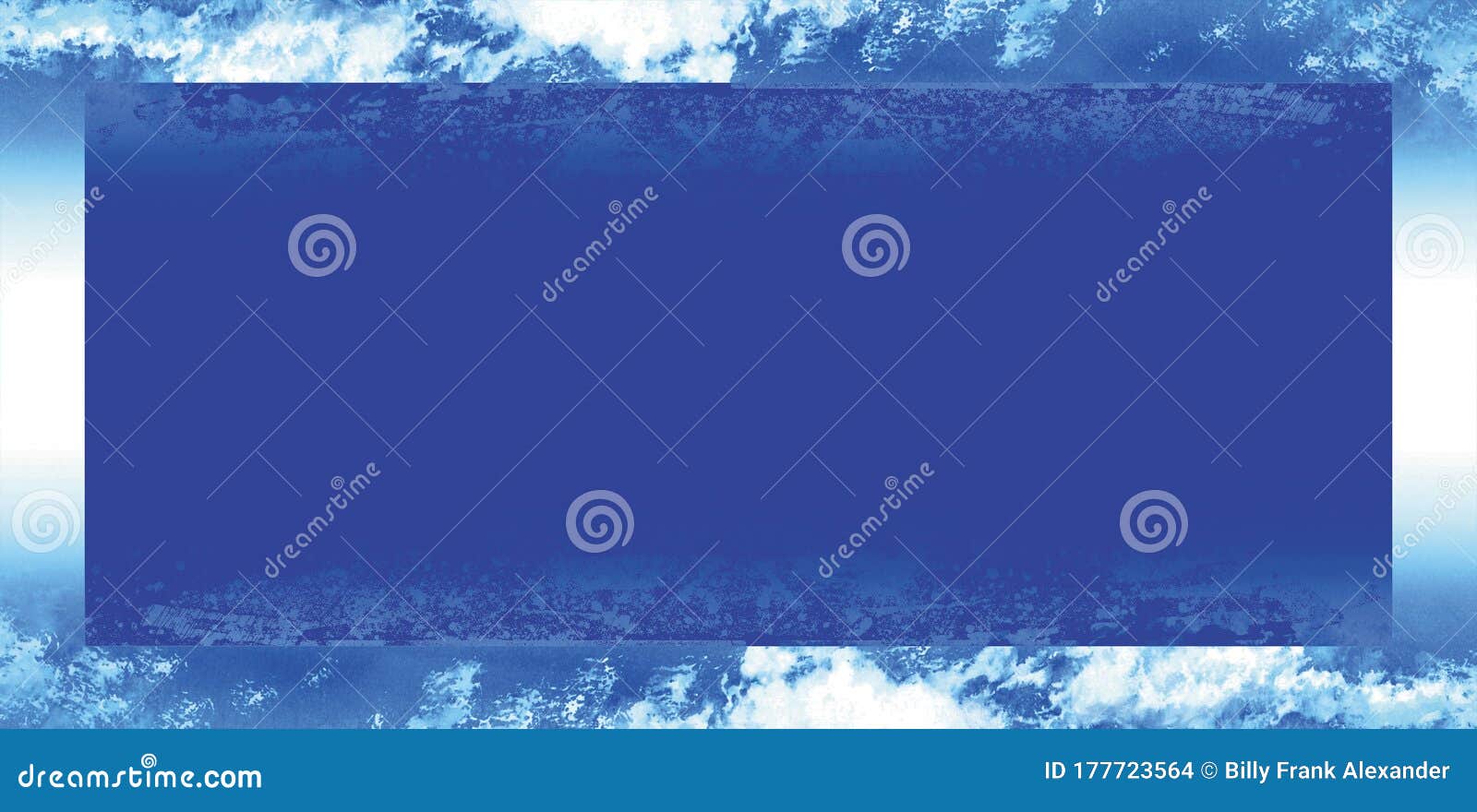 Blue Rectangle on Sky Background Stock Illustration - Illustration of ...